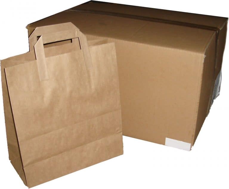 Kraft Paper SOS Carrier Bags – With Handles – Macro Packaging